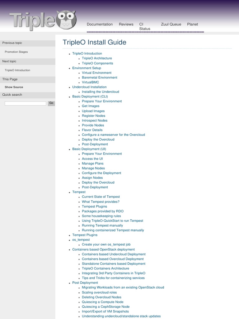 Tripleo Install Guide | PDF | Open Stack | Information Technology