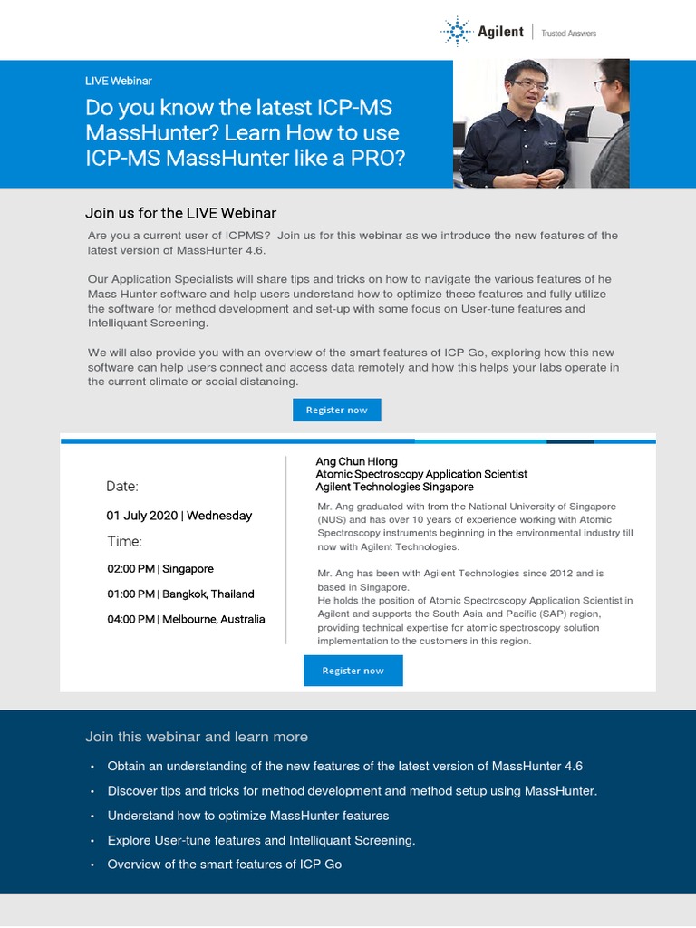 1july - ICPMS Masshunter Software PDF | PDF | Web Conferencing ...