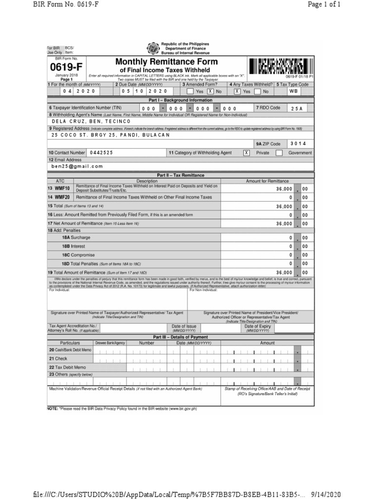 0619F TM2 Apr2020 PDF | PDF