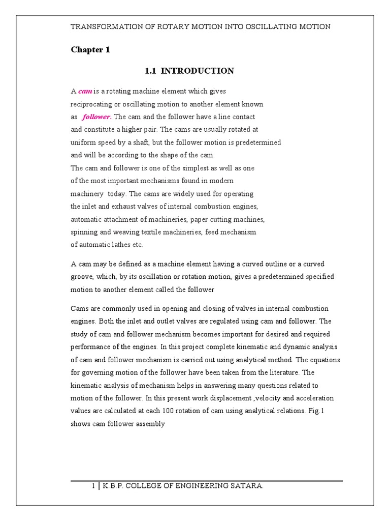 Cam and Follower Mechanism | PDF | Machines | Mechanical Engineering