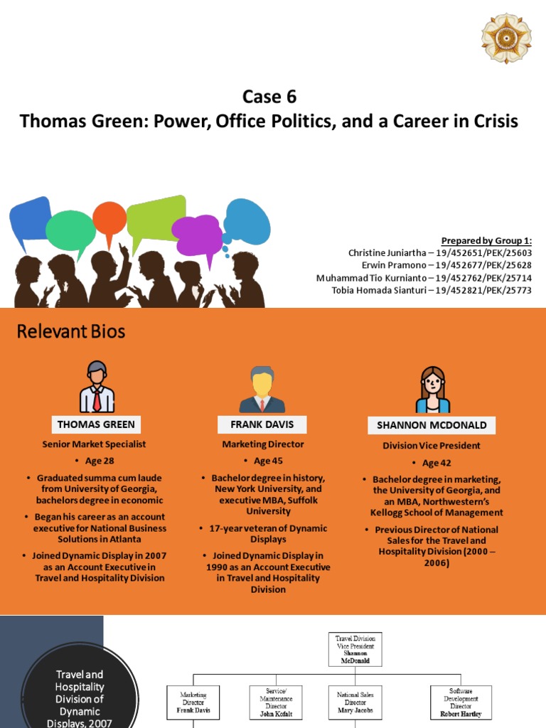 Group 1 - Case 6 - Thomas Green Power Office Poiltics and A Career in ...