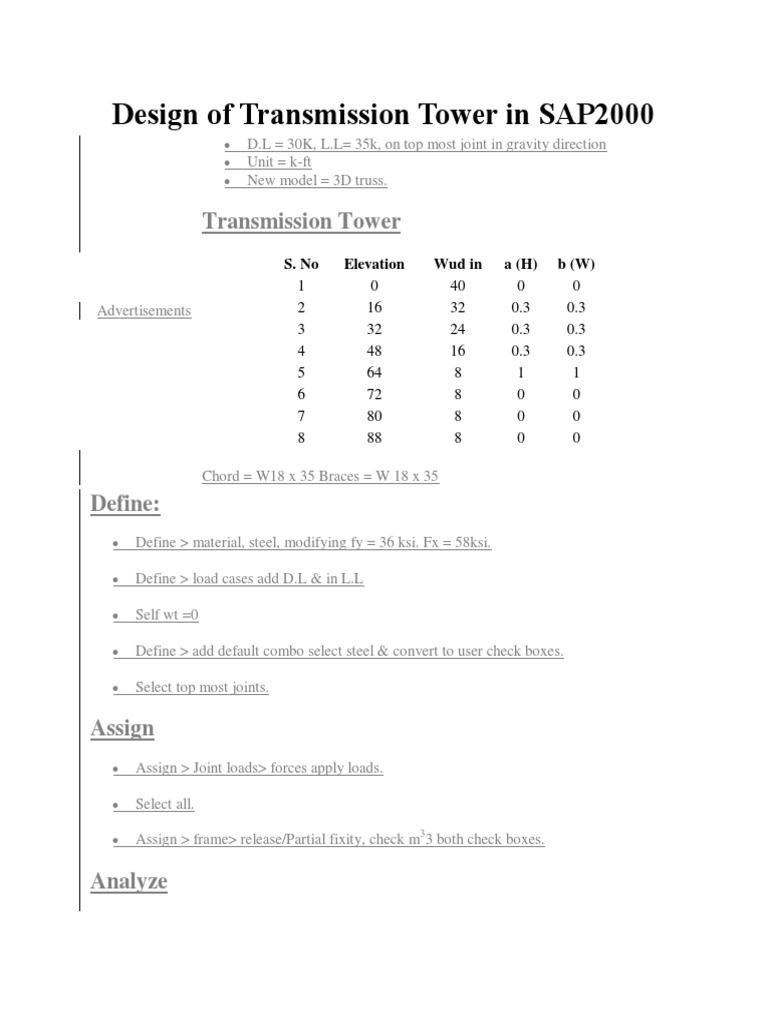 Jina Tower Design in SAP2000 Analysis | PDF | Teaching Methods ...