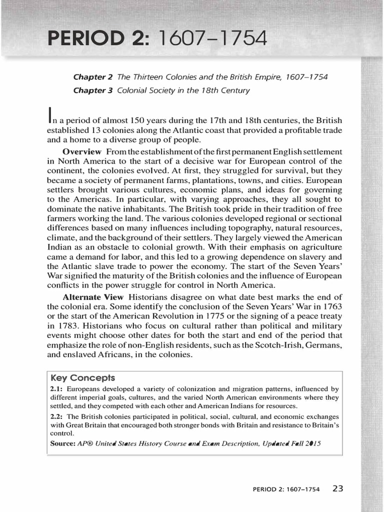 Thirteen Colonies and English Empire Amsco ch2 | PDF | Thirteen ...