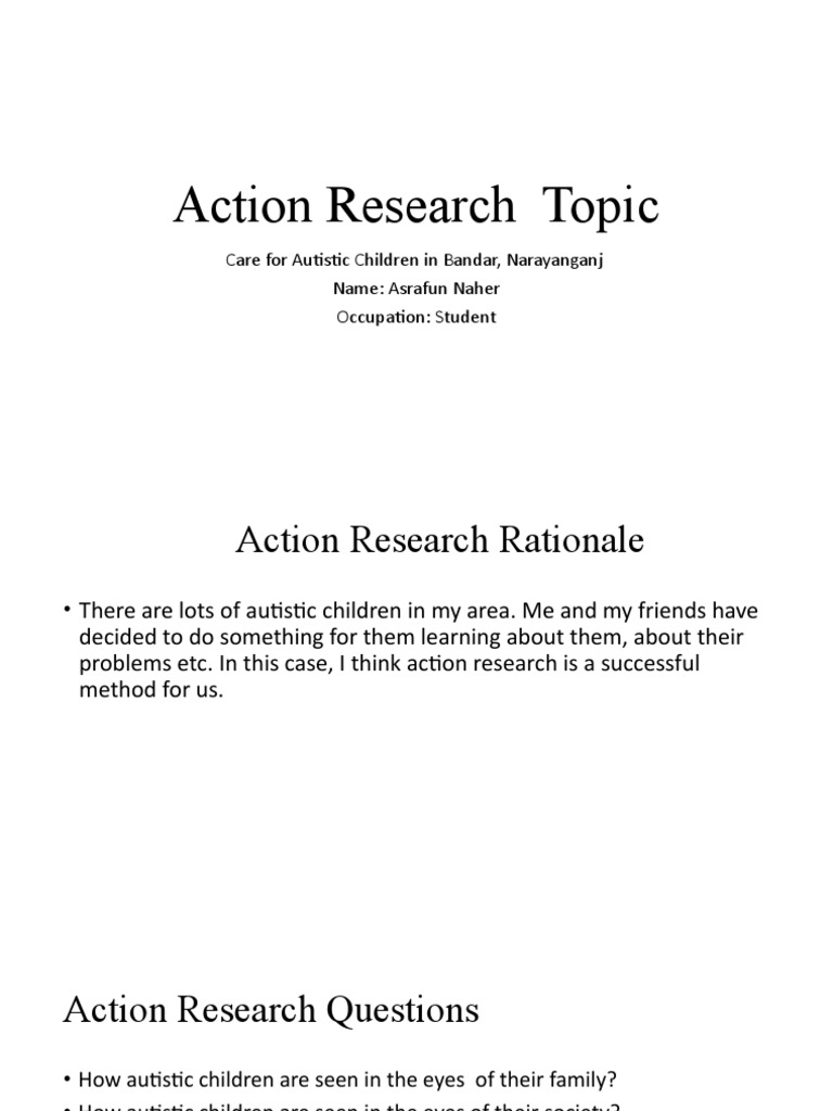 An Example of Action Research Topic | PDF