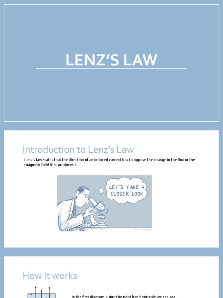 Understanding Lenz's Law in Physics | PDF | Teaching Methods & Materials