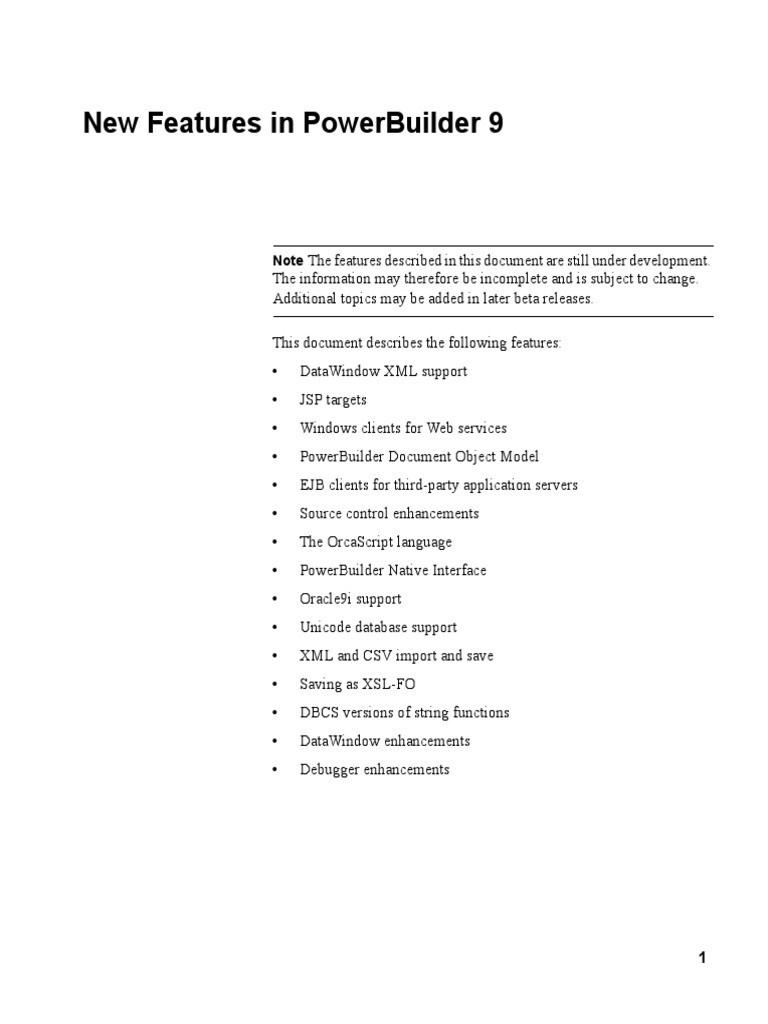 New Features in Powerbuilder 9 | PDF | Xml | Html Element