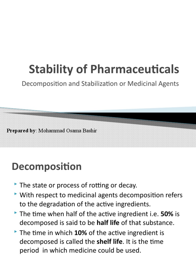 Stability of Pharmaceuticals | PDF | Redox | Hydrolysis