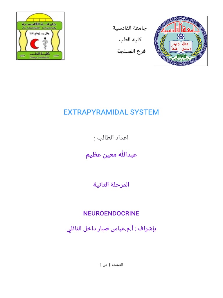Extrapyramidal System PDF | PDF | Neuroanatomy | Central Nervous System