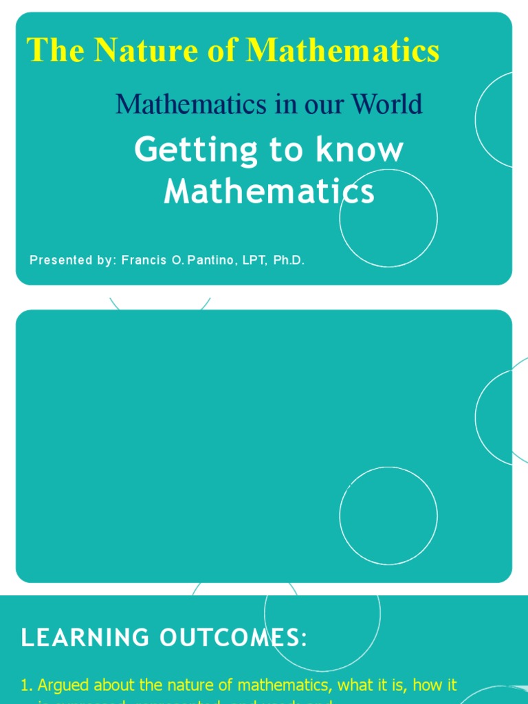 The Nature of Mathematics: Mathematics in Our World | PDF | Numbers ...