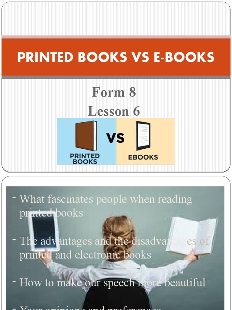 Printed Books Vs E-Books | PDF | Books | E Books