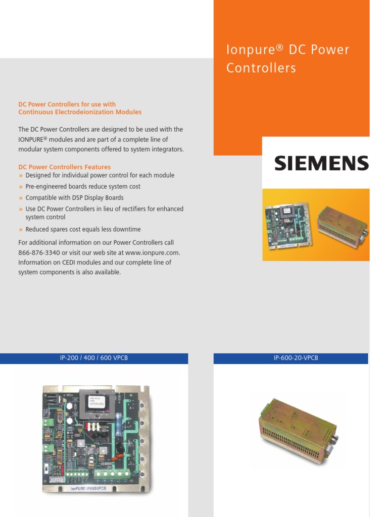 DC Power Controllers For Use With Continuous Electrodeionization ...