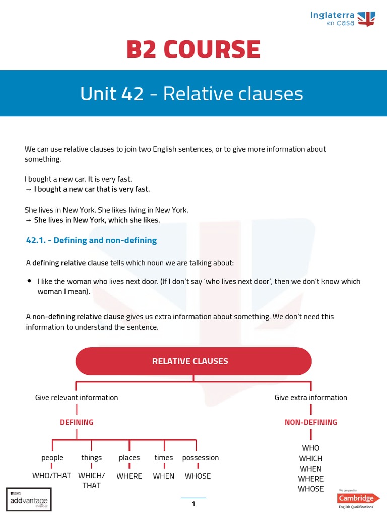B2 COURSE - Unit 42 | PDF | Subject (Grammar) | Pronoun