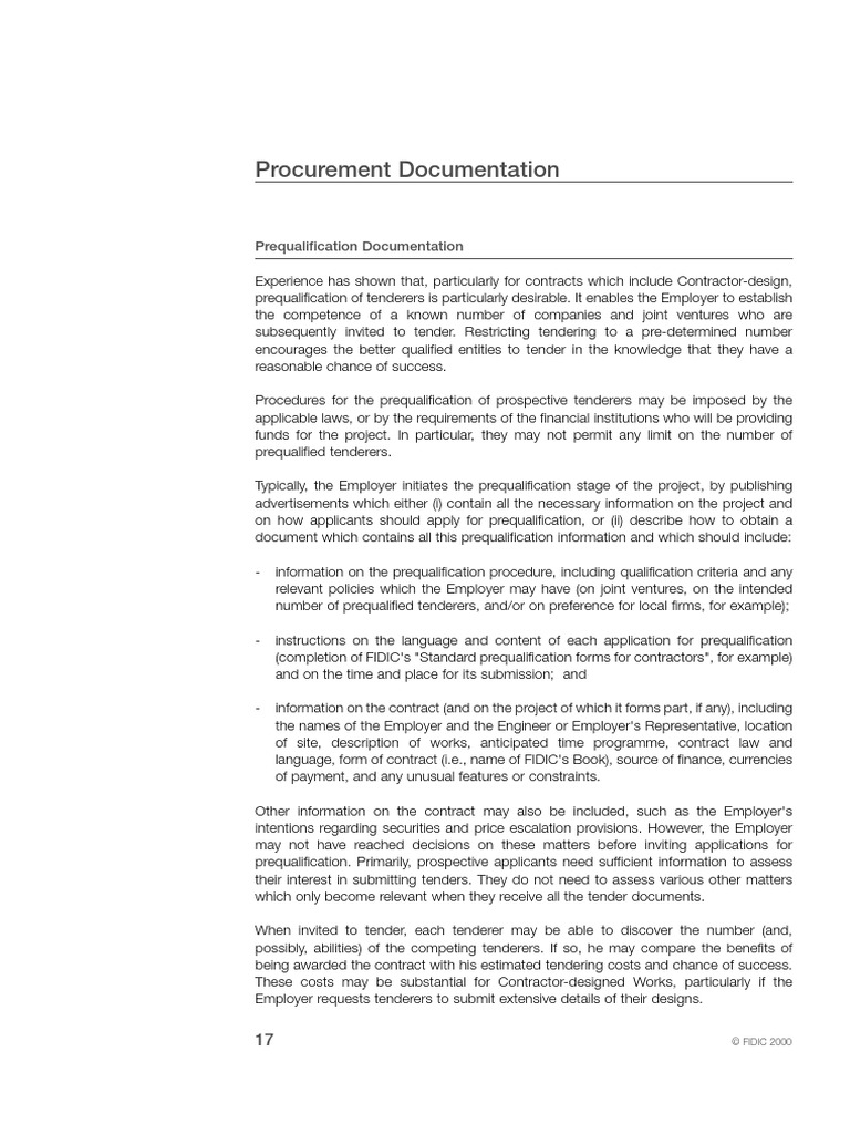 Prequalification Process for Tenderers | PDF | Joint Venture | Employment