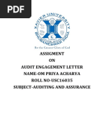 Sample-Audit-Engagement-Letter | PDF | Audit | Internal Control