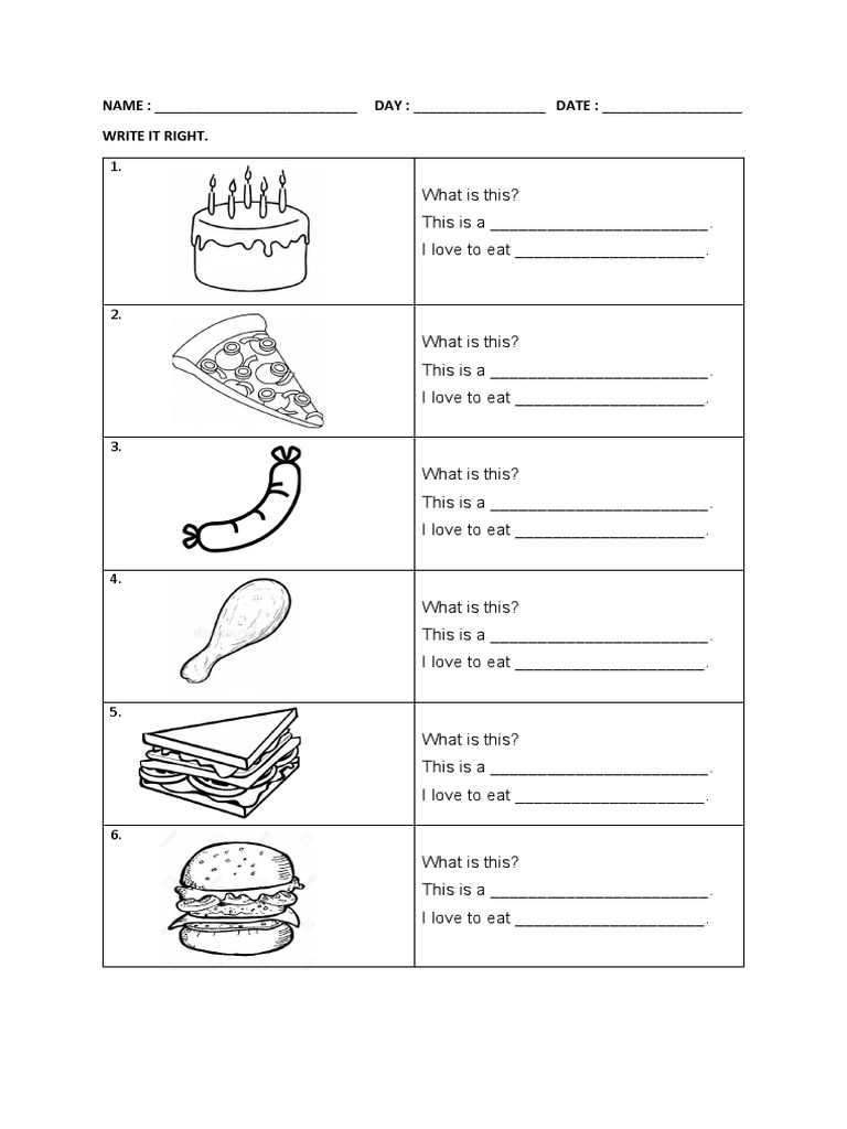 NAME: - DAY: - DATE: - Write It Right | PDF