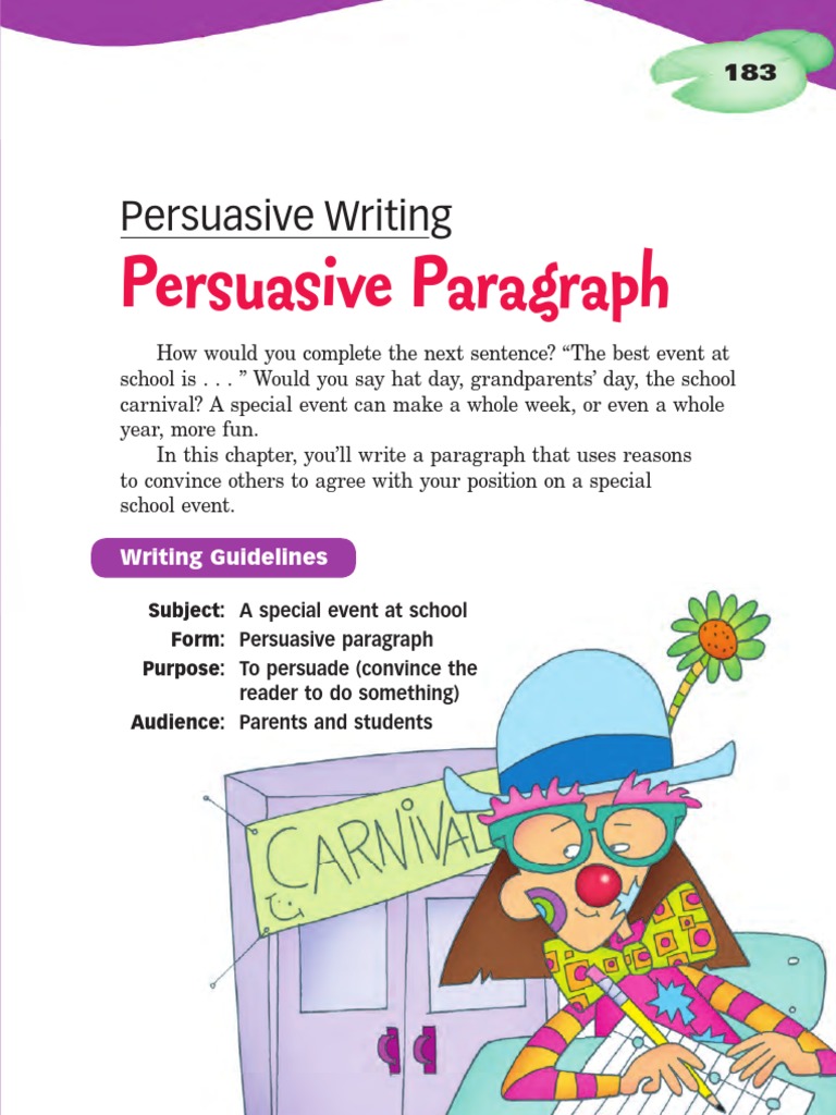 Persuasive Paragraph PDF | PDF | Mural | Essays