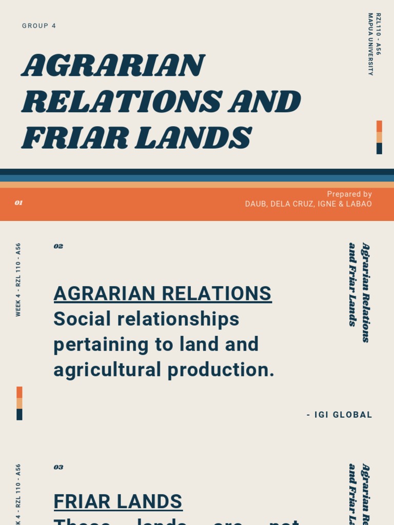 Agrarian Relations and Friar Lands PDF | PDF | Philippines | Leasehold ...