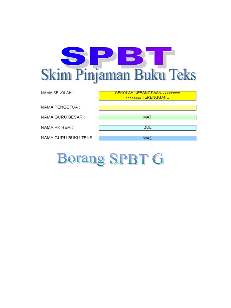 Borang G SPBT | PDF