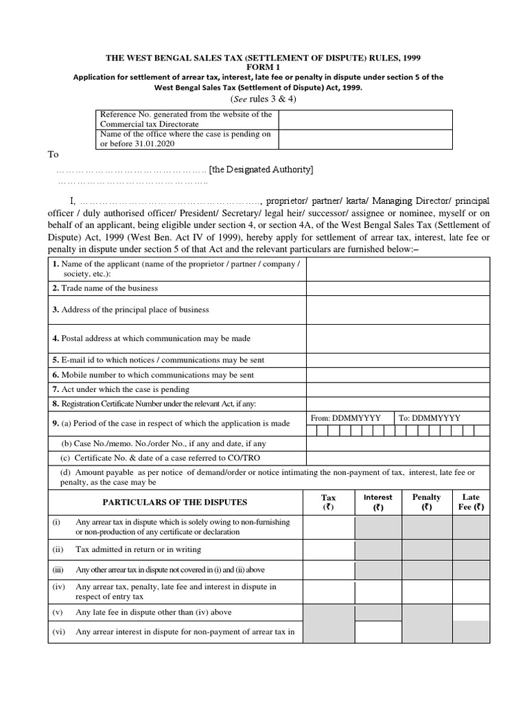 SOD 2020 - Form 1 - Final PDF | PDF | Taxes | Government Finances