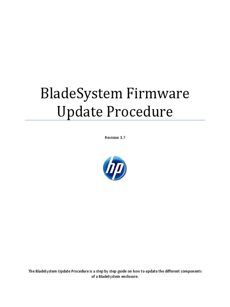 BladeSystem Firmware Update Procedure | PDF | Usb Flash Drive | Online And Offline