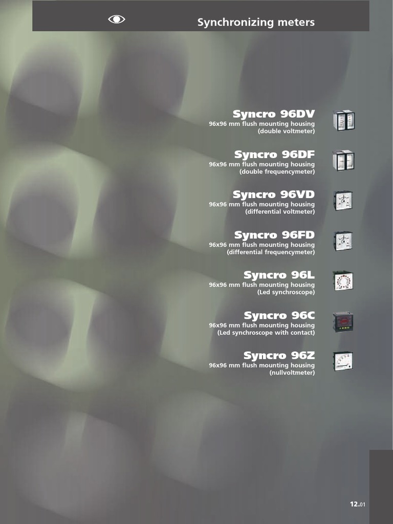 12 Synchronizing Meters | PDF | Mains Electricity | Equipment