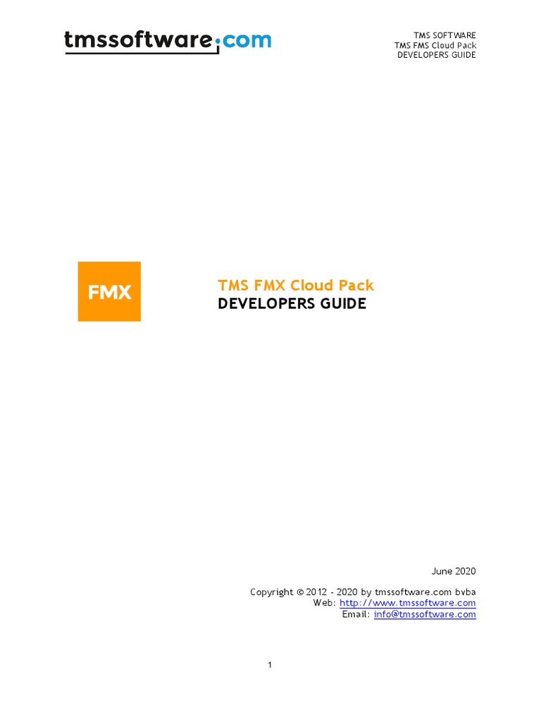 TMS FMX Cloud Pack: Developers Guide | PDF | Microsoft Outlook ...