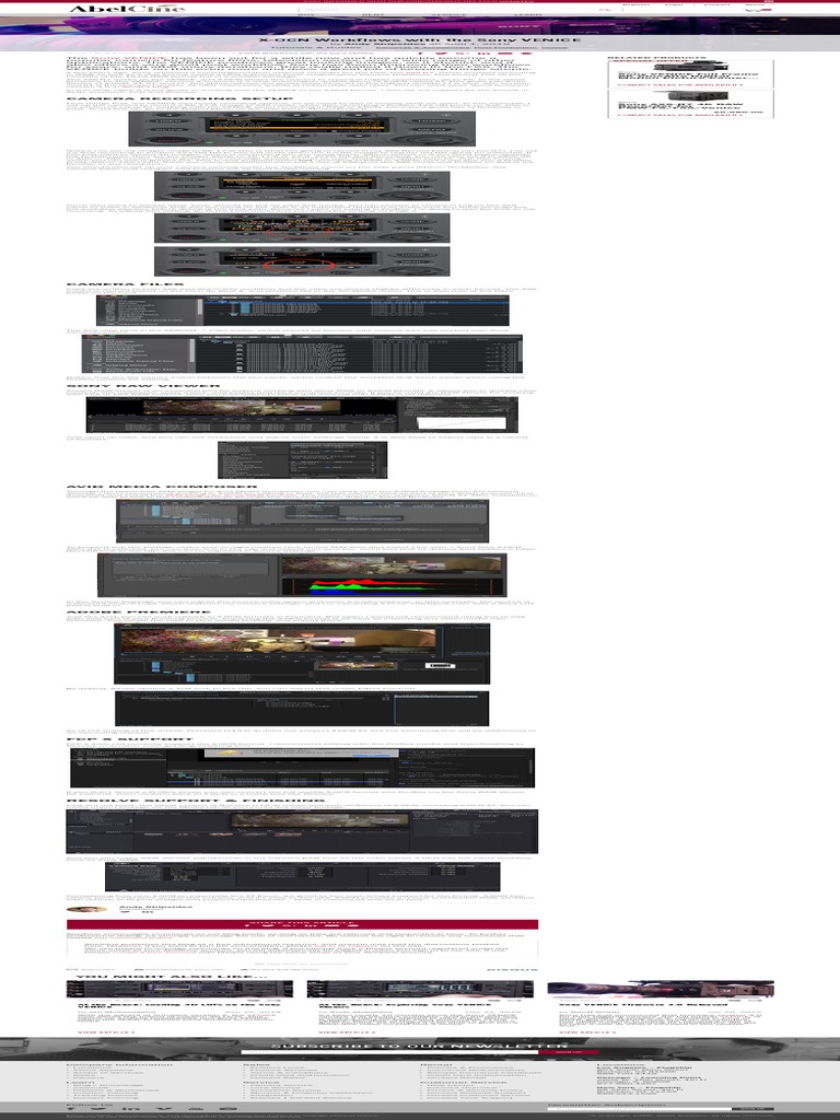 X-OCN Workflows With The Sony VENICE - Tutorials & Guides - Blog & Knowledge - AbelCine | PDF ...