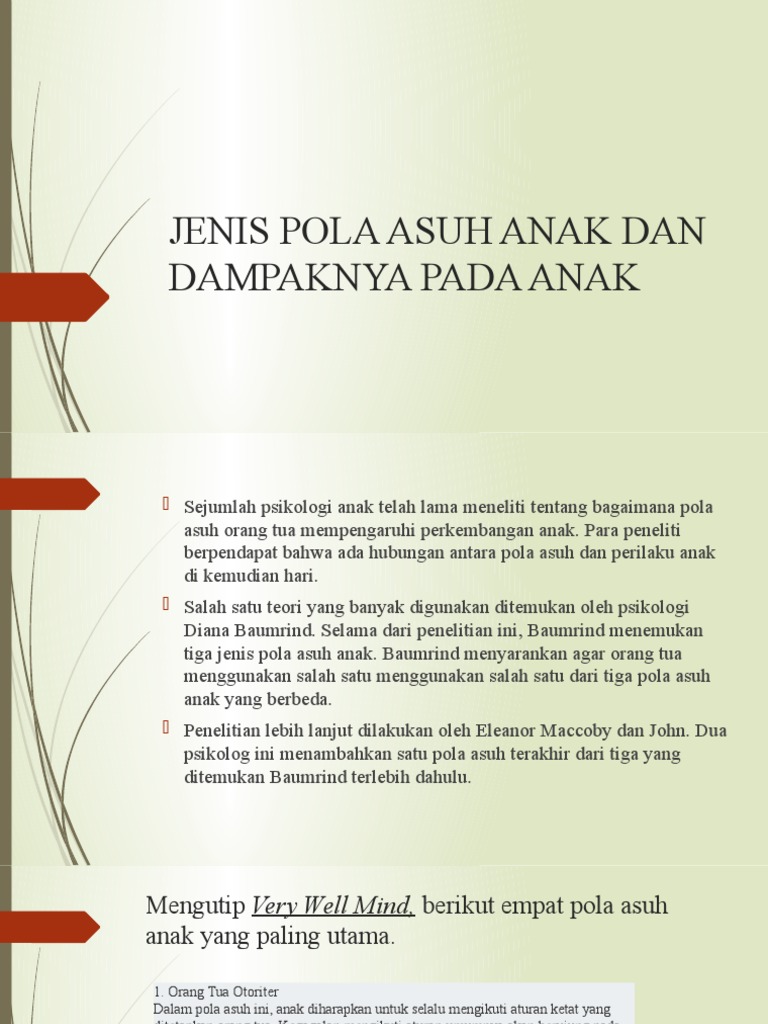 Jenis Pola Asuh Anak Dan Dampaknya Pada Anak | PDF