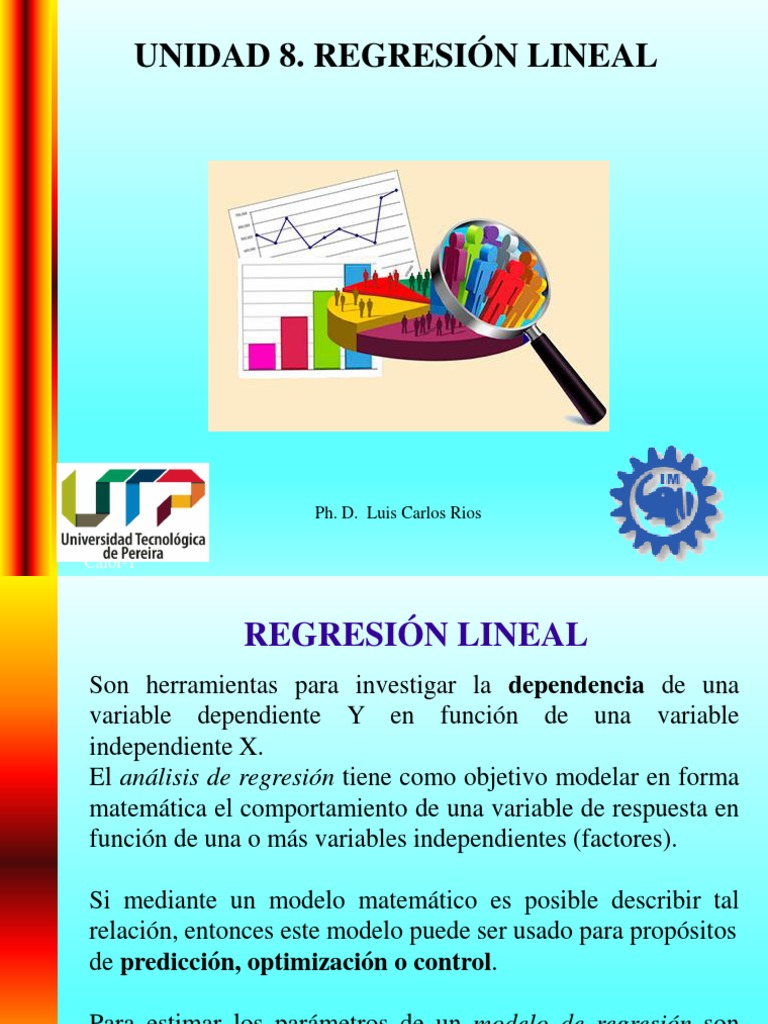 DOE Maestría FIM UTP UNIDAD 8 | PDF | Regresión lineal | Coeficiente de ...