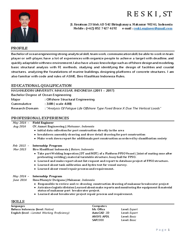 Current CV PDF | PDF | Economic Sectors | Engineering