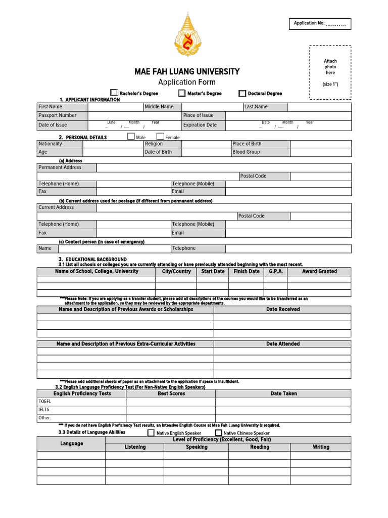 A Comprehensive Application for Admission to Mae Fah Luang University's ...