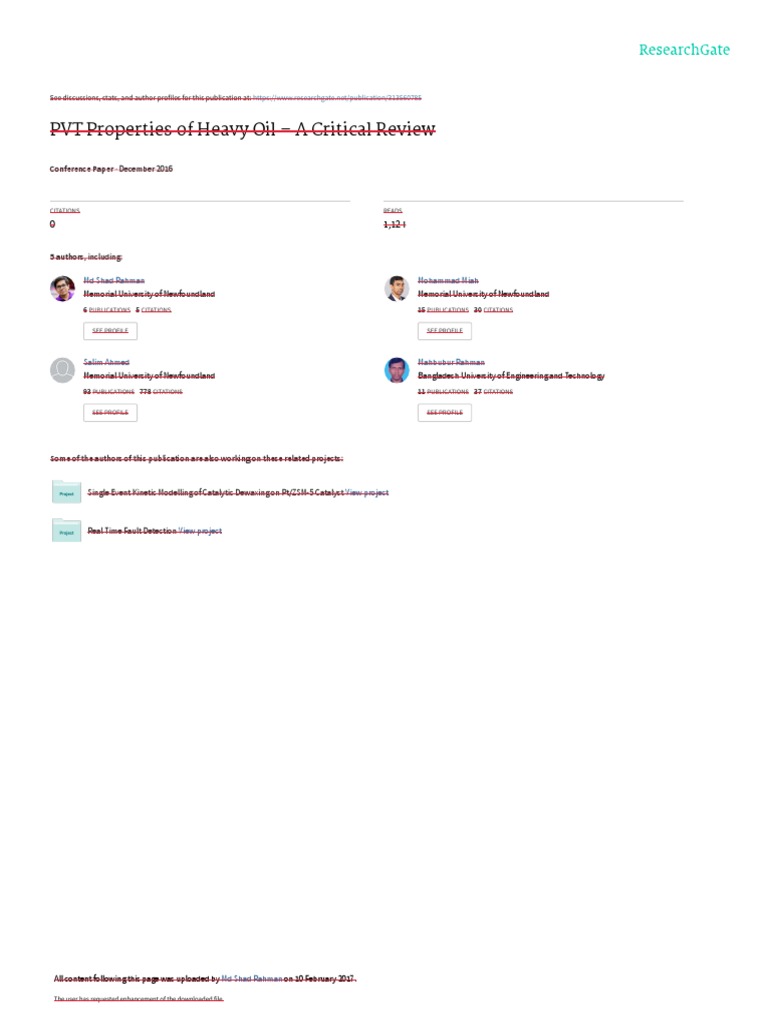 PVT Properties of Heavy Oils | PDF | Petroleum Reservoir | Oil Reserves
