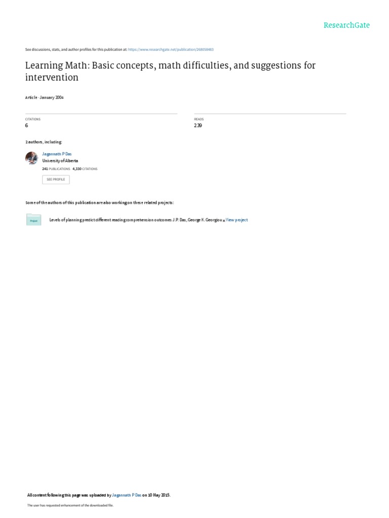 Artikel 1 PDF | PDF | Learning Disability | Memory