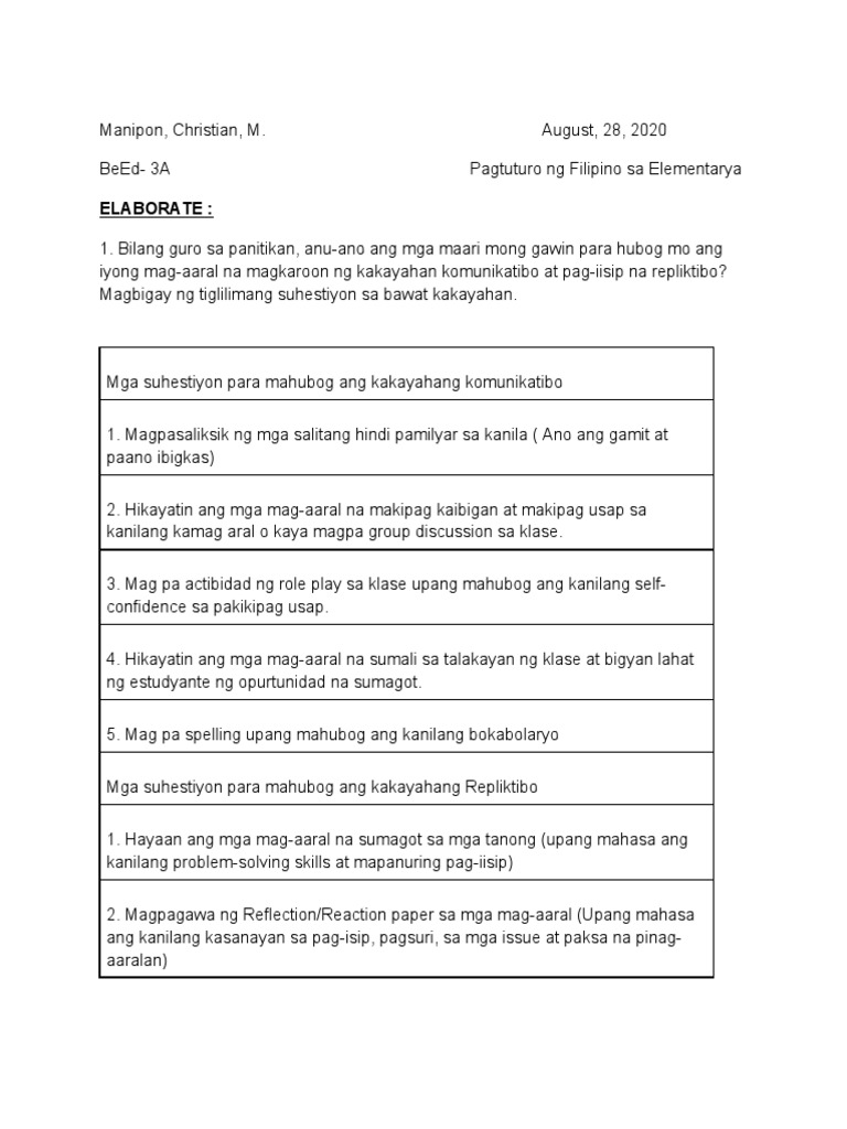 Module 1 - K To 12 Curriculum - Tunguhin, Inaasahang Bunga - Resulta ...