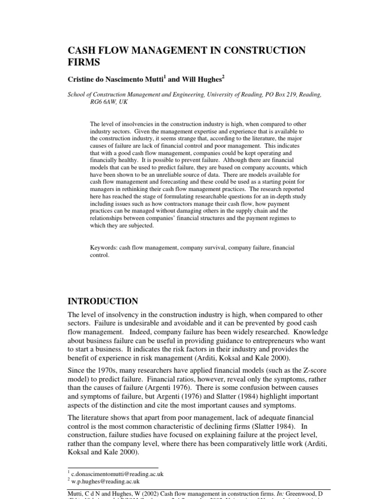 Cash Flow Management | PDF