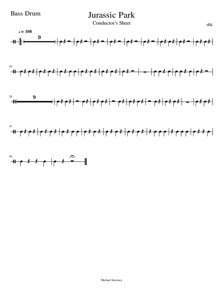 Jurassic Park-Bass Drum | PDF