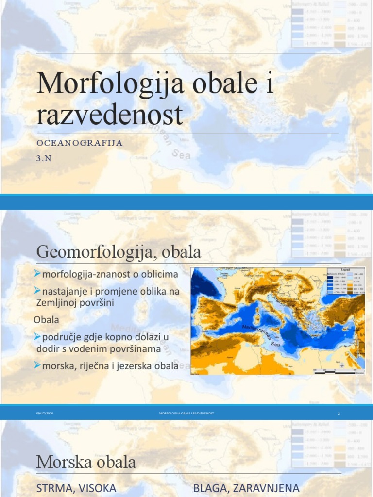 Morfologija Obale I Razvedenost | PDF