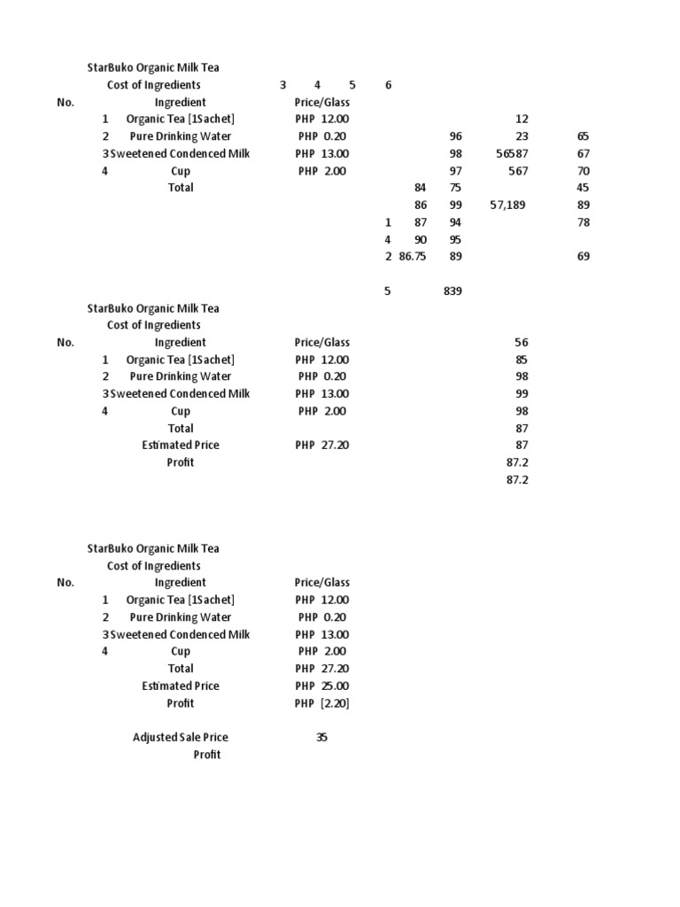 Excel Lecture | PDF | Tea | Drink