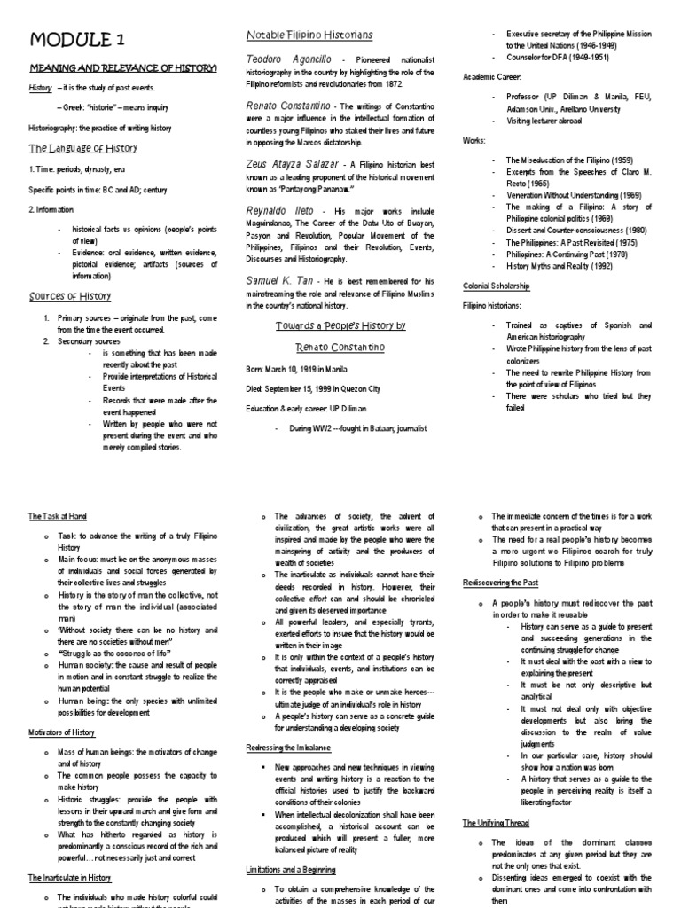 Teodoro Agoncillo: Notable Filipino Historians | PDF | Philippines ...