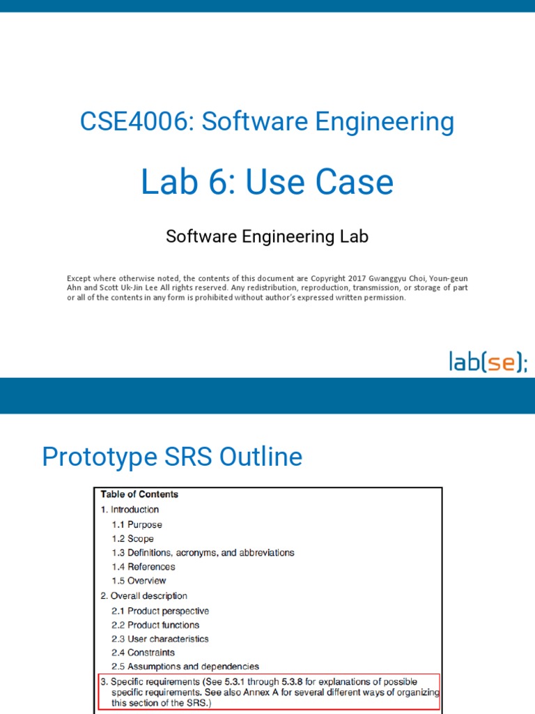 CSE4006: Software Engineering: Lab 6: Use Case | PDF | Use Case | Computing CSE4006: Software Engineering: Lab 6: Use Case | PDF | Use Case | Computing