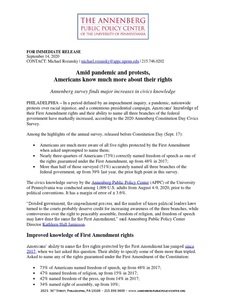 Civics Survey 2020 | PDF | Supreme Court Of The United States | First ...