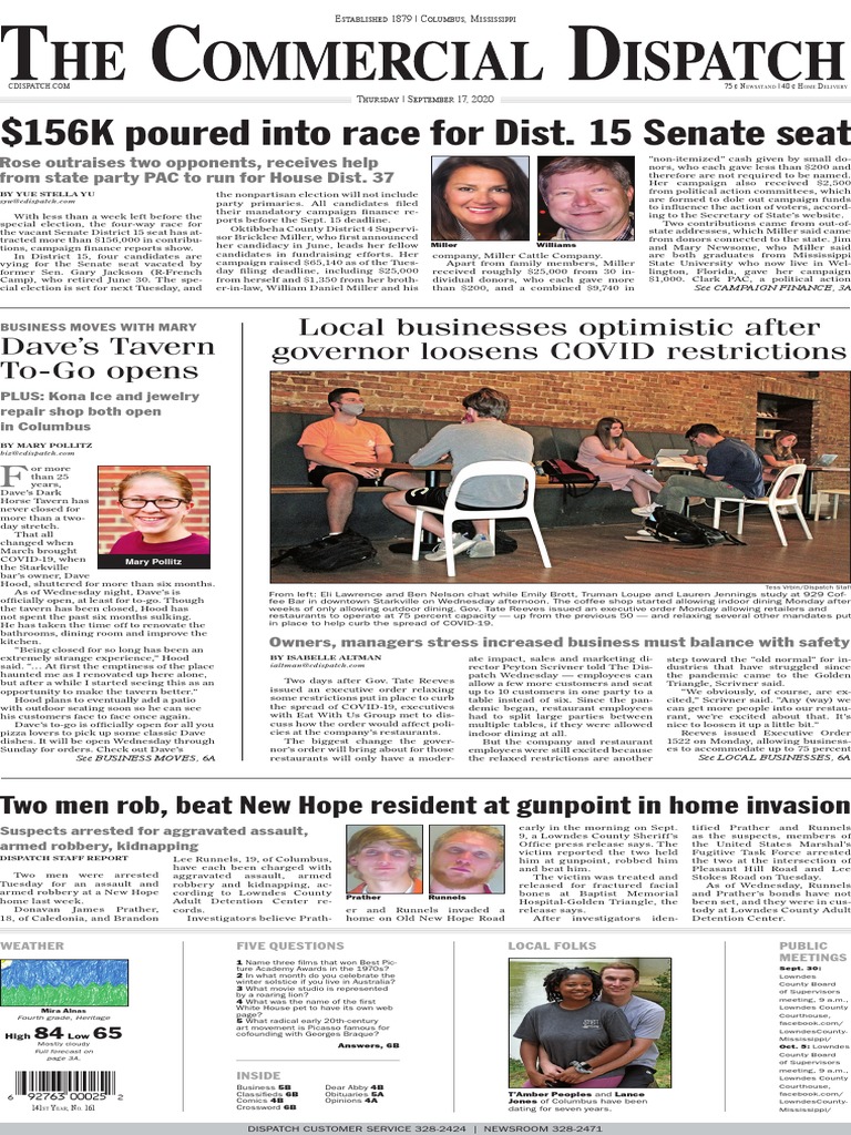 Commercial Dispatch Eedition 9-17-20 | PDF | Political Action Committee ...