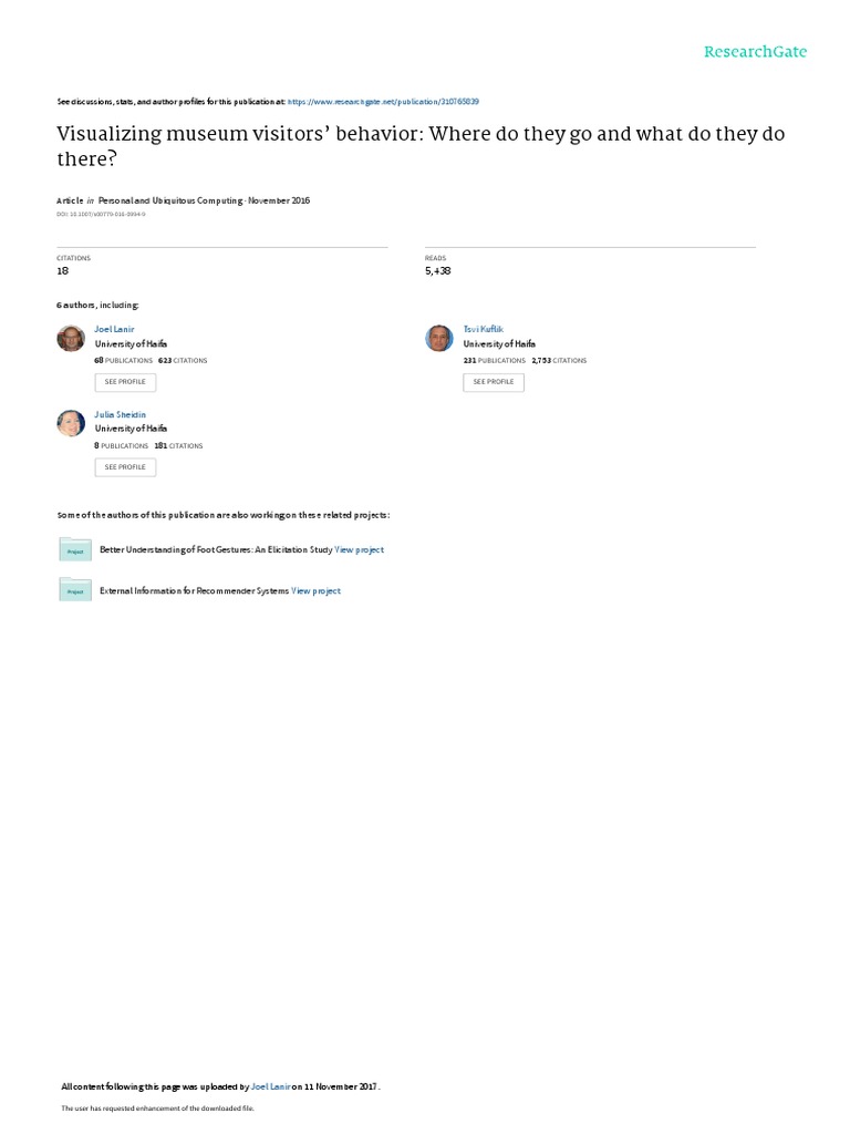 Visualizing Museum Visitors' Behavior: Where Do They Go and What Do ...