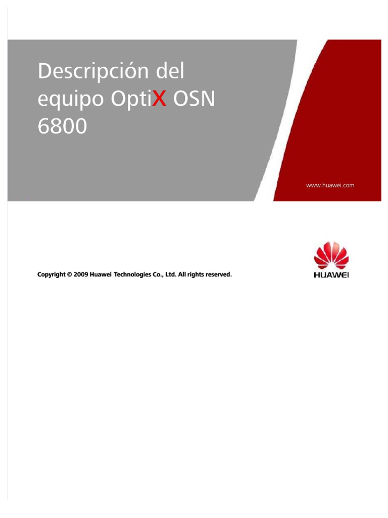 Descripcion Equipos Osn 6800 PDF | PDF | Transmisión de datos | Informática
