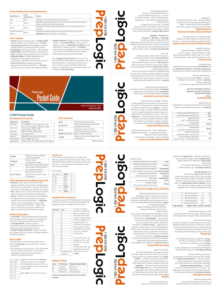 Ccna Pocket Guide PDF | PDF | Internet Protocols | Computer Network