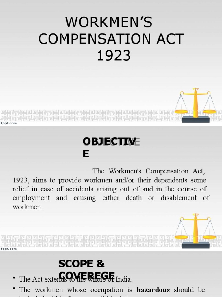 Workman's Compensation Act 1923 | PDF | Workers' Compensation | Employment