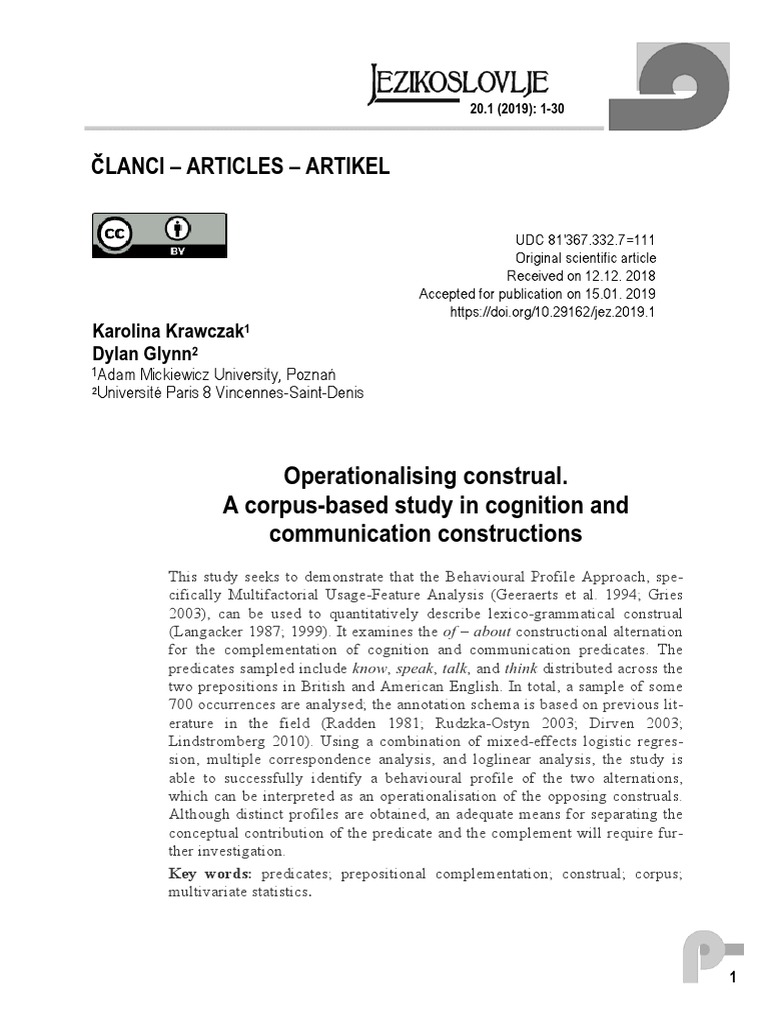 Construal in Cognition and Communication | PDF | Preposition And ...