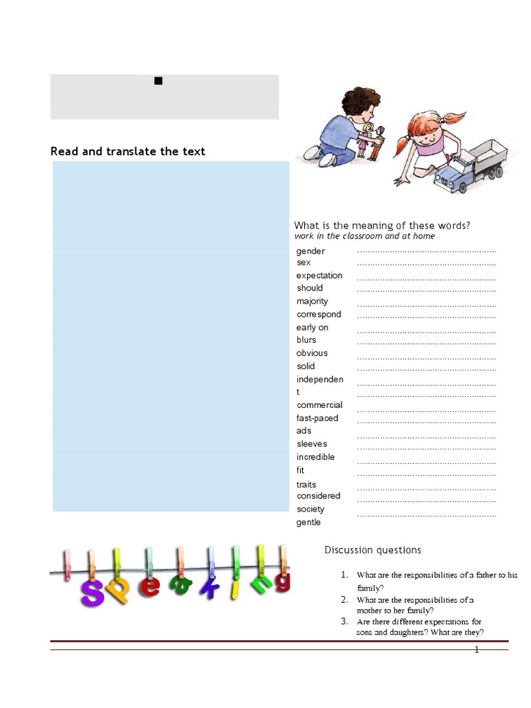 Gender Roles Conversation Topics Dialogs Icebreakers Oneonone A - 58630 ...