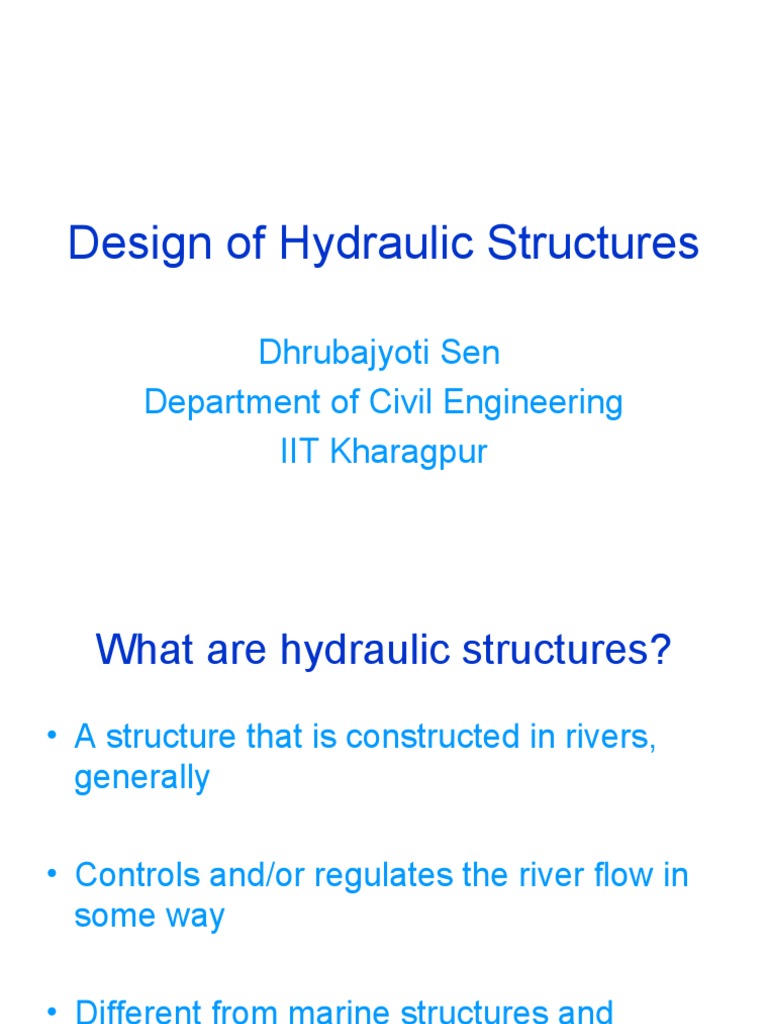 Hydraulic Structures Design Overview | PDF