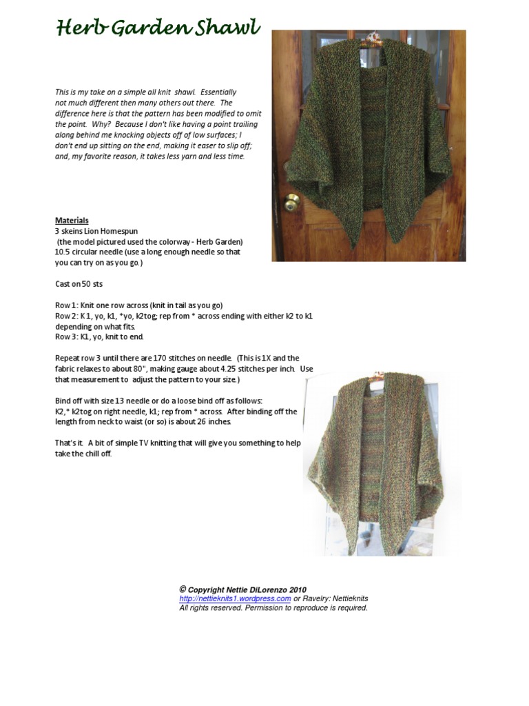 Herb Garden Shawl Herb Garden Shawl Herb Garden Shawl Herb Garden Shawl ...